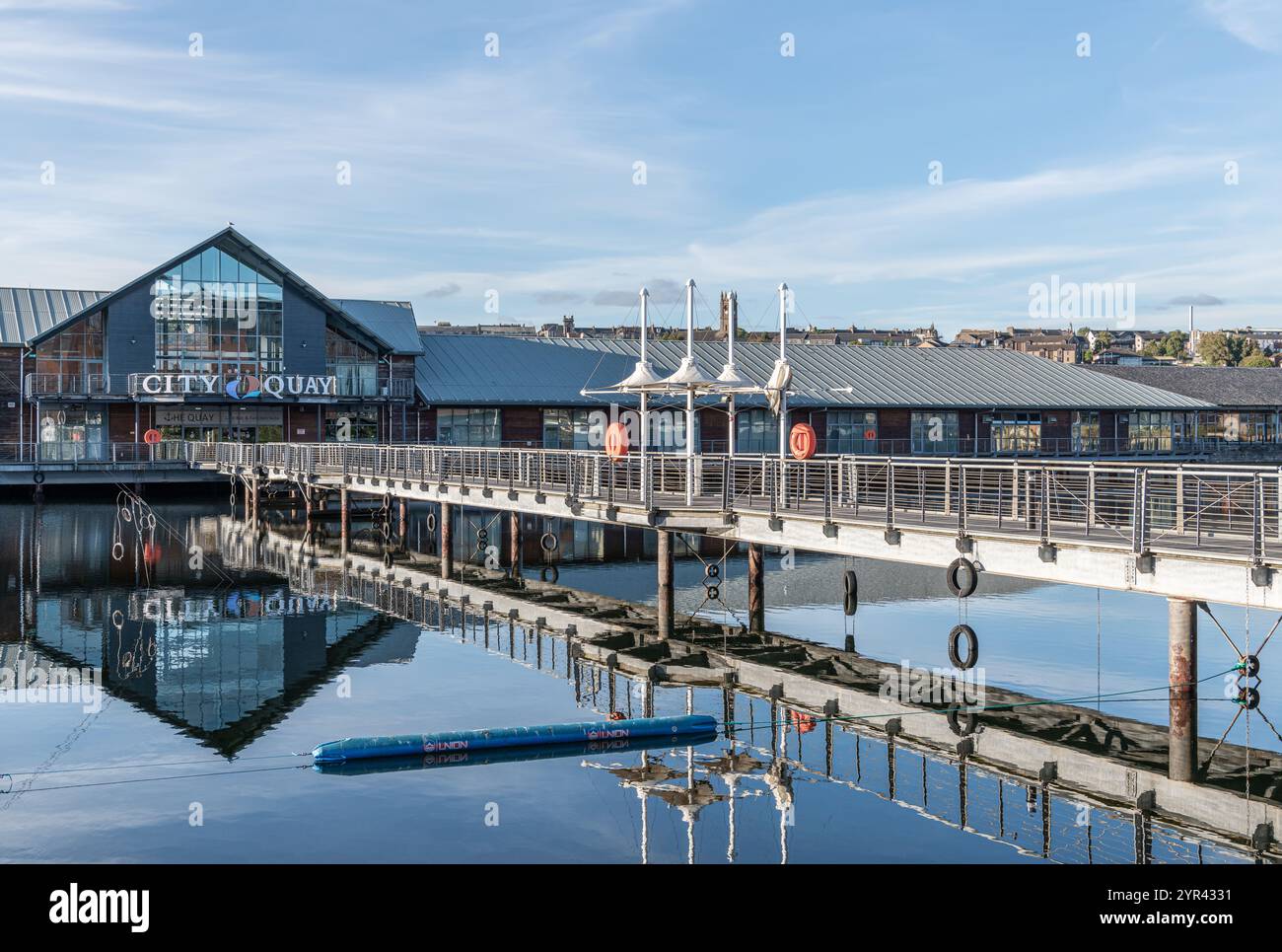The Access Bridge to the City Quay shopping and leisure area, Dundee ...