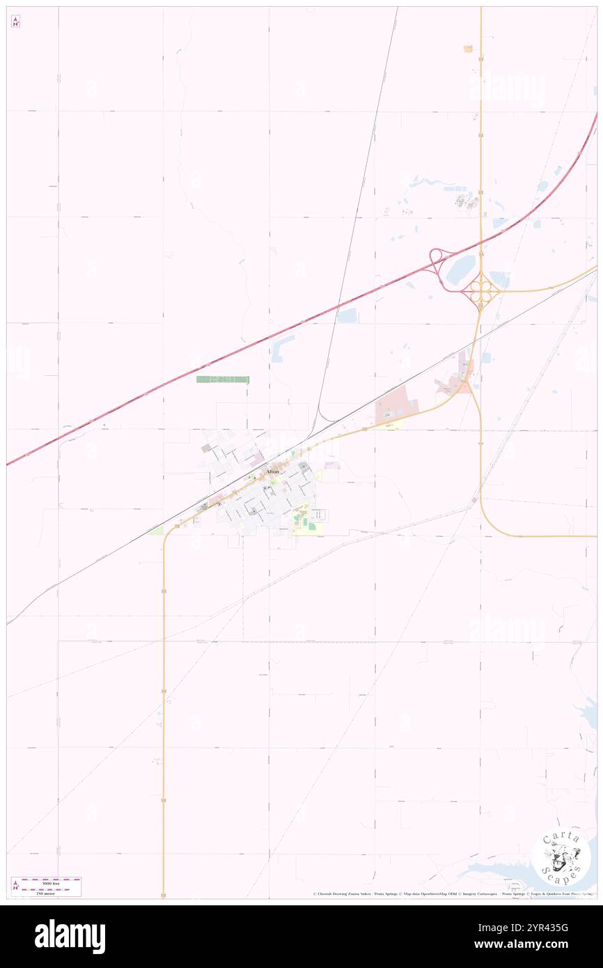 Map of afton oklahoma Cut Out Stock Images & Pictures - Alamy