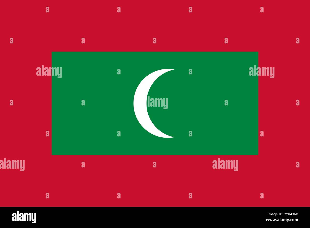 Maldives flag in official colors, dimensions and aspect ratio. Vector ...