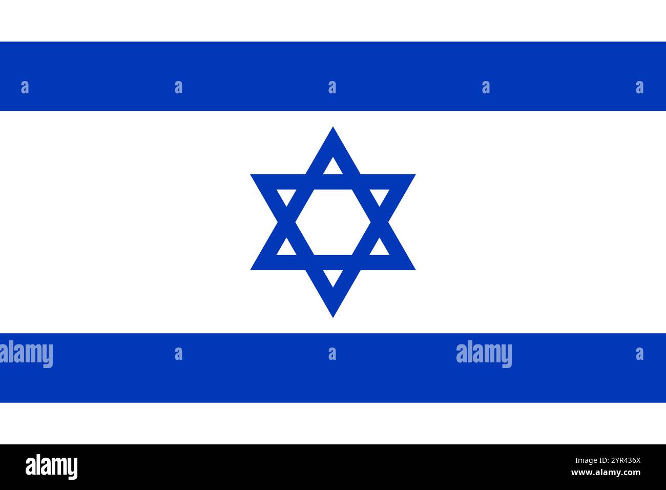 Israel flag in official colors, dimensions and aspect ratio. Vector ...