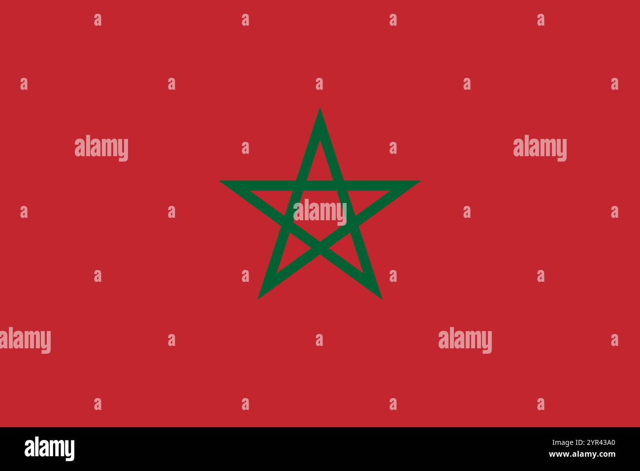 Morocco flag in official colors, dimensions and aspect ratio. Vector ...