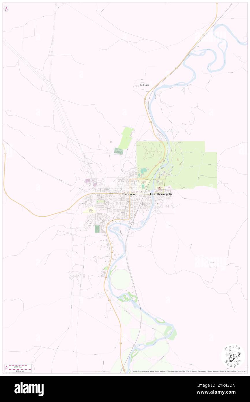 Town of hot springs Cut Out Stock Images & Pictures - Alamy