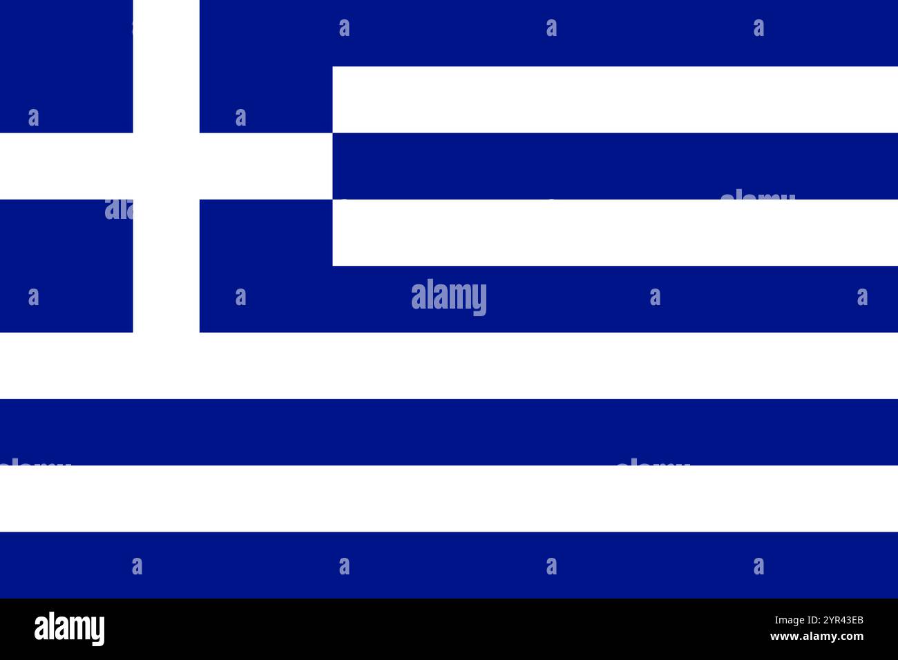 Greece flag in official colors, dimensions and aspect ratio. Vector ...
