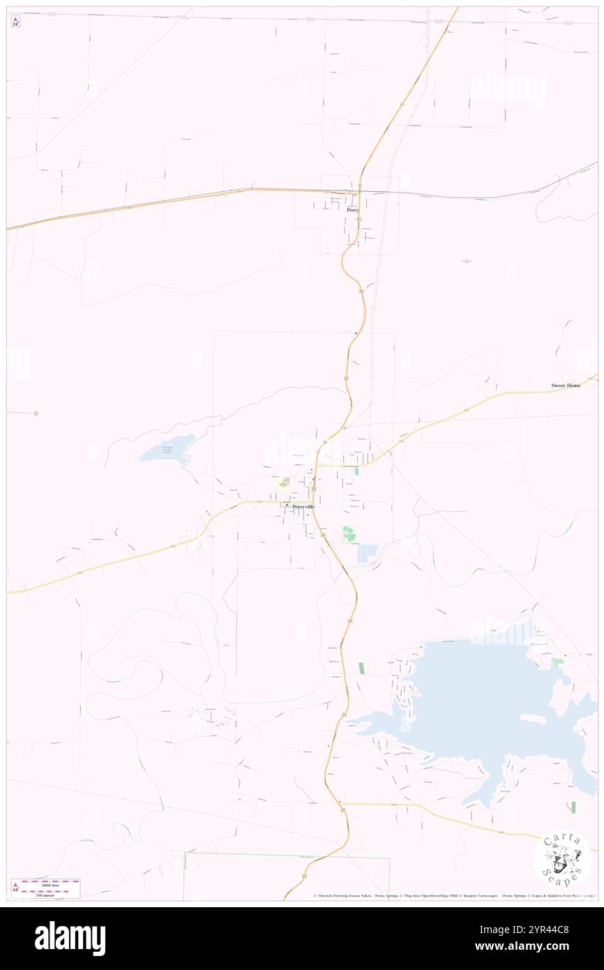 Perryville arkansas map Cut Out Stock Images & Pictures - Alamy