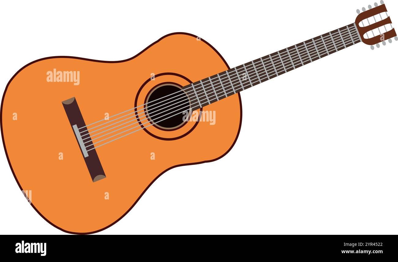 Guitar music instrument sound melody icon. Isolated and flat ...