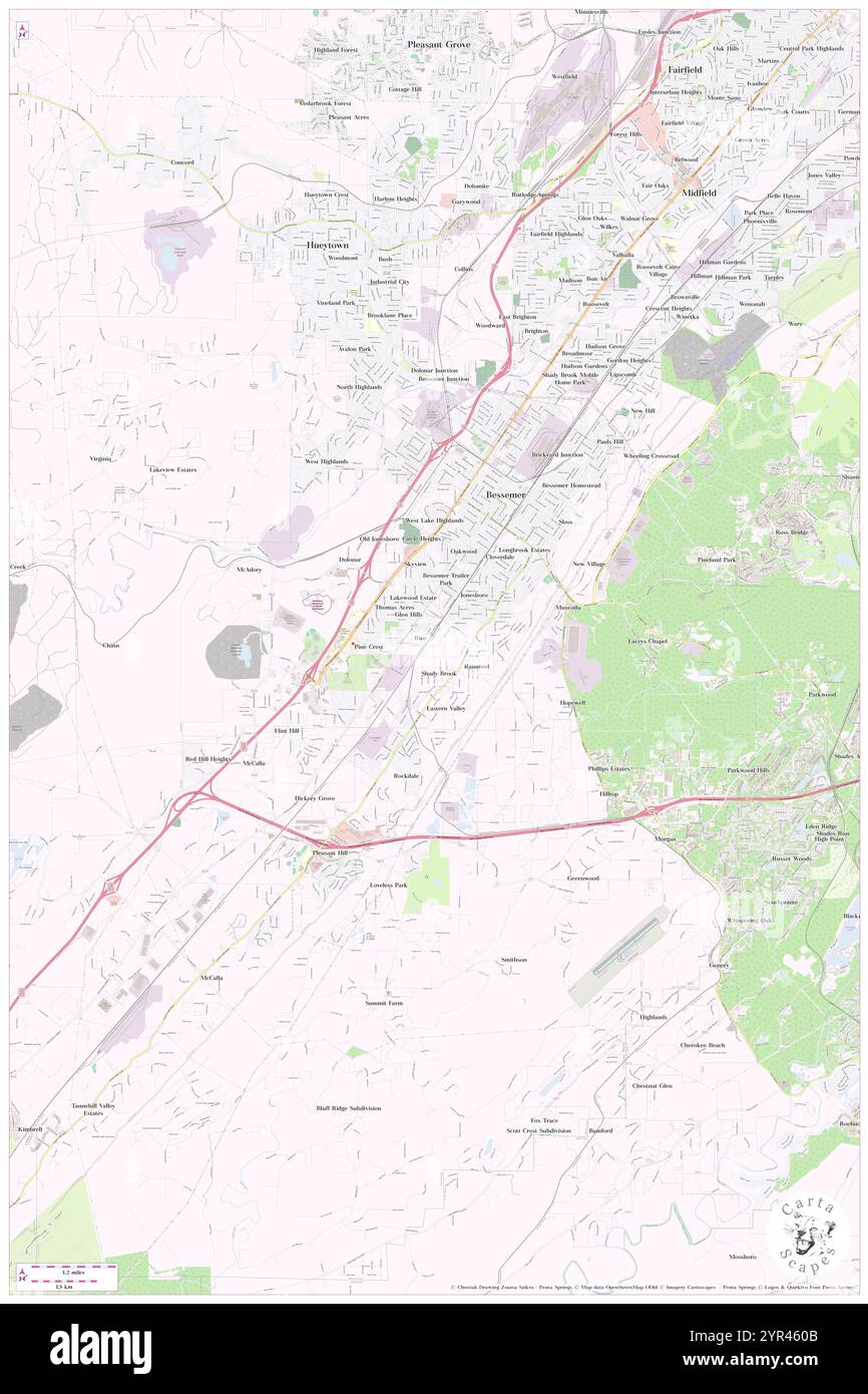 Bessemer alabama map Cut Out Stock Images & Pictures - Alamy