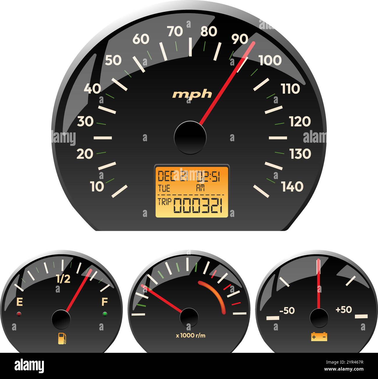 Dial gauges Cut Out Stock Images & Pictures - Alamy