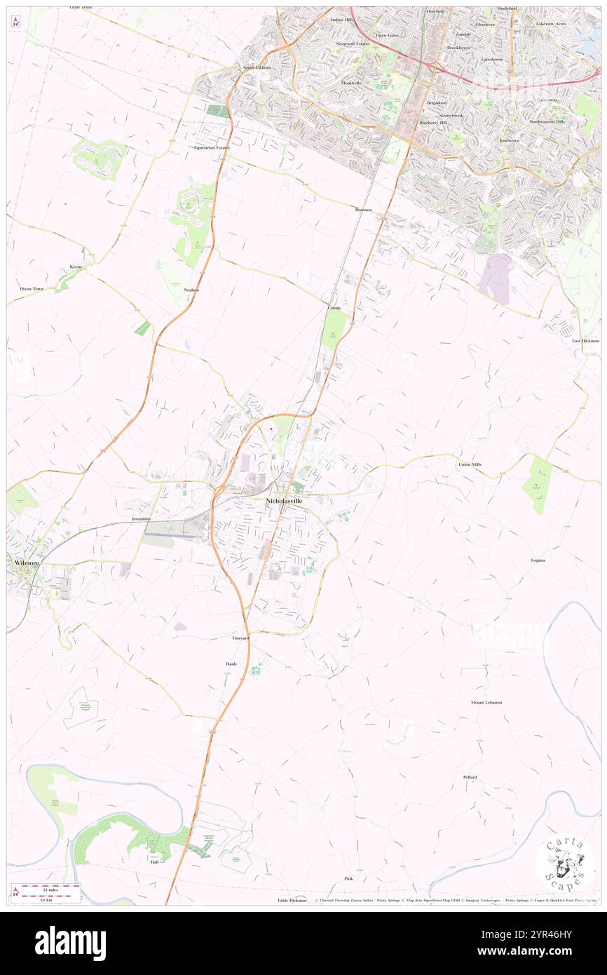 Map of nicholasville kentucky Cut Out Stock Images & Pictures - Alamy