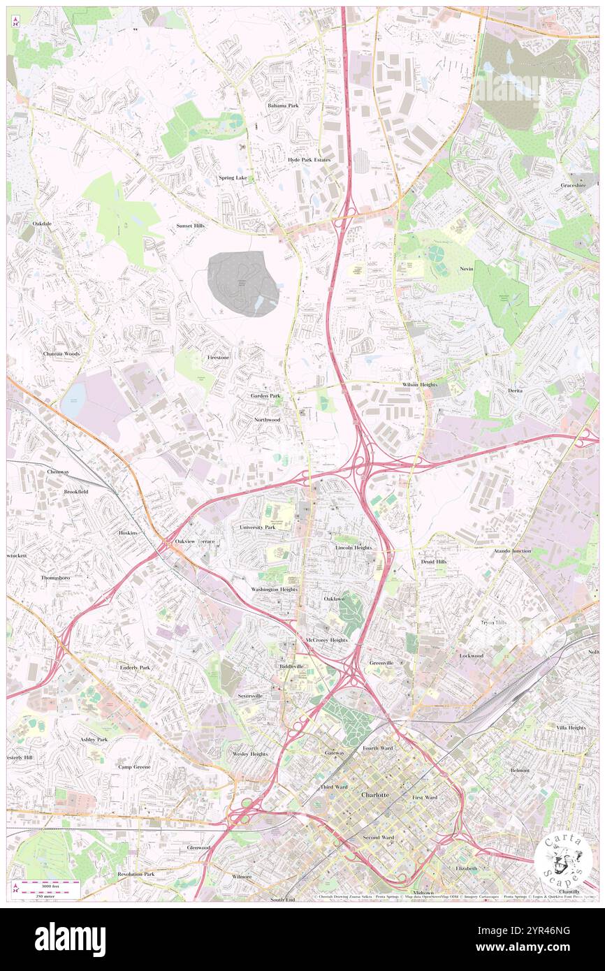 Congressional District 12, , US, United States, North Carolina, N 35 16 ...