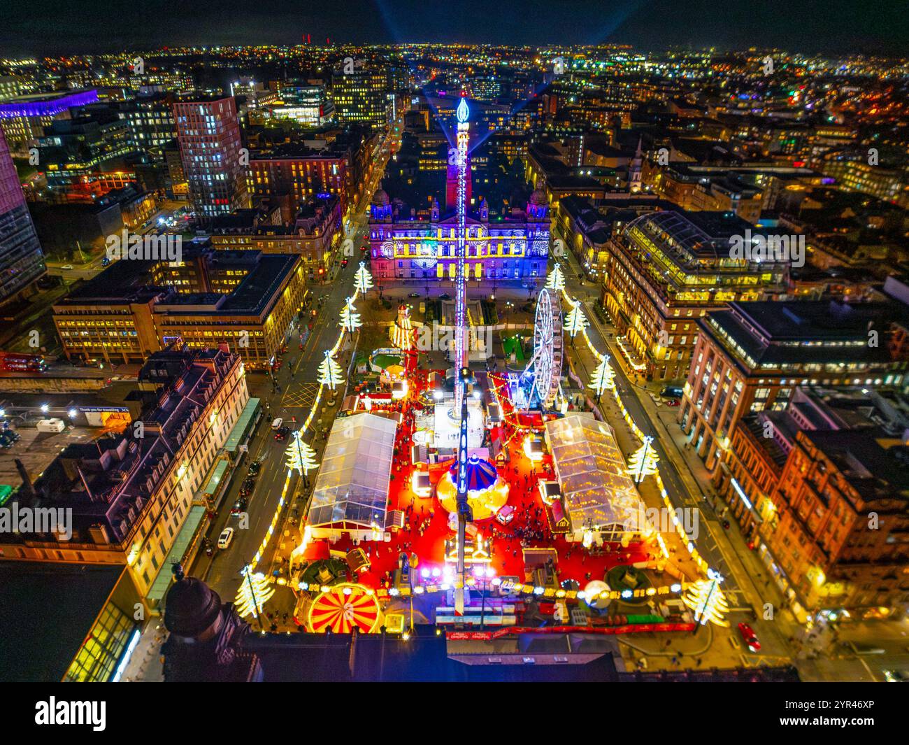 Glasgow, Scotland, UK. 2nd December, 2024. Aerial views of Glasgow ...