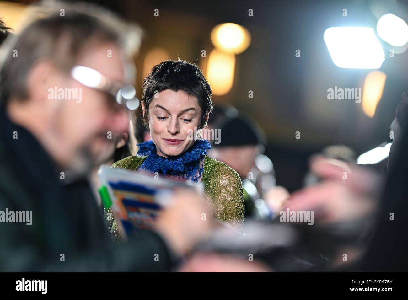 Berlin, Germany. 02nd Dec, 2024. Actress Emma Corrin comes to the Zoo ...