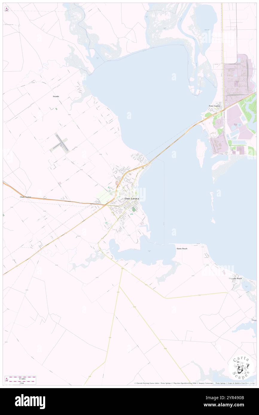 Map of port lavaca texas Cut Out Stock Images & Pictures - Alamy