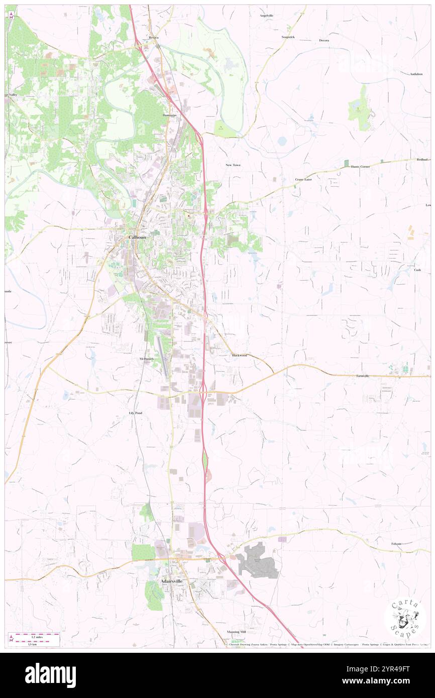 Calhoun georgia map Cut Out Stock Images & Pictures - Alamy