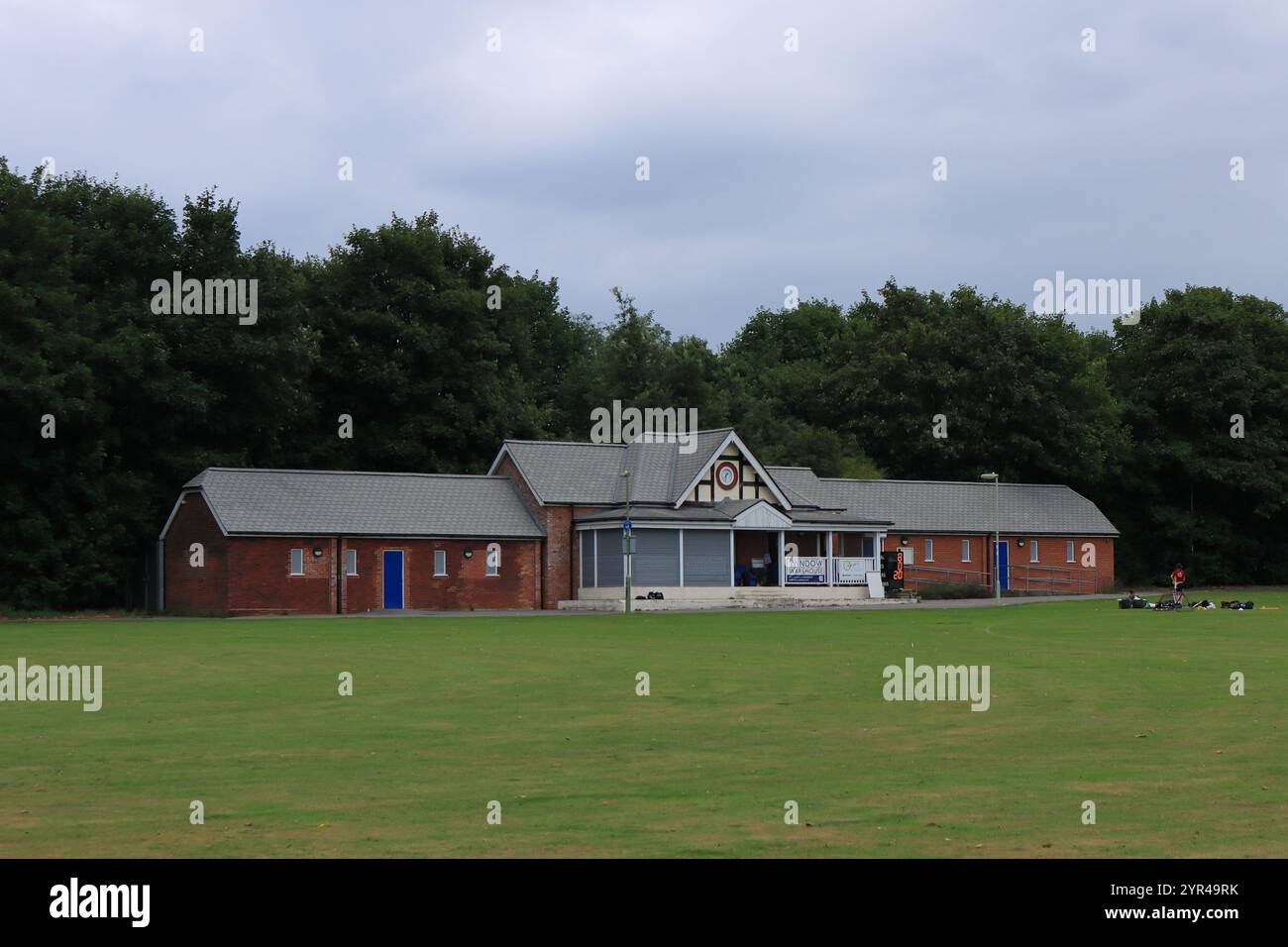 Fareham, Hampshire, England. 14 August 2024. The cricket pavilion, home ...