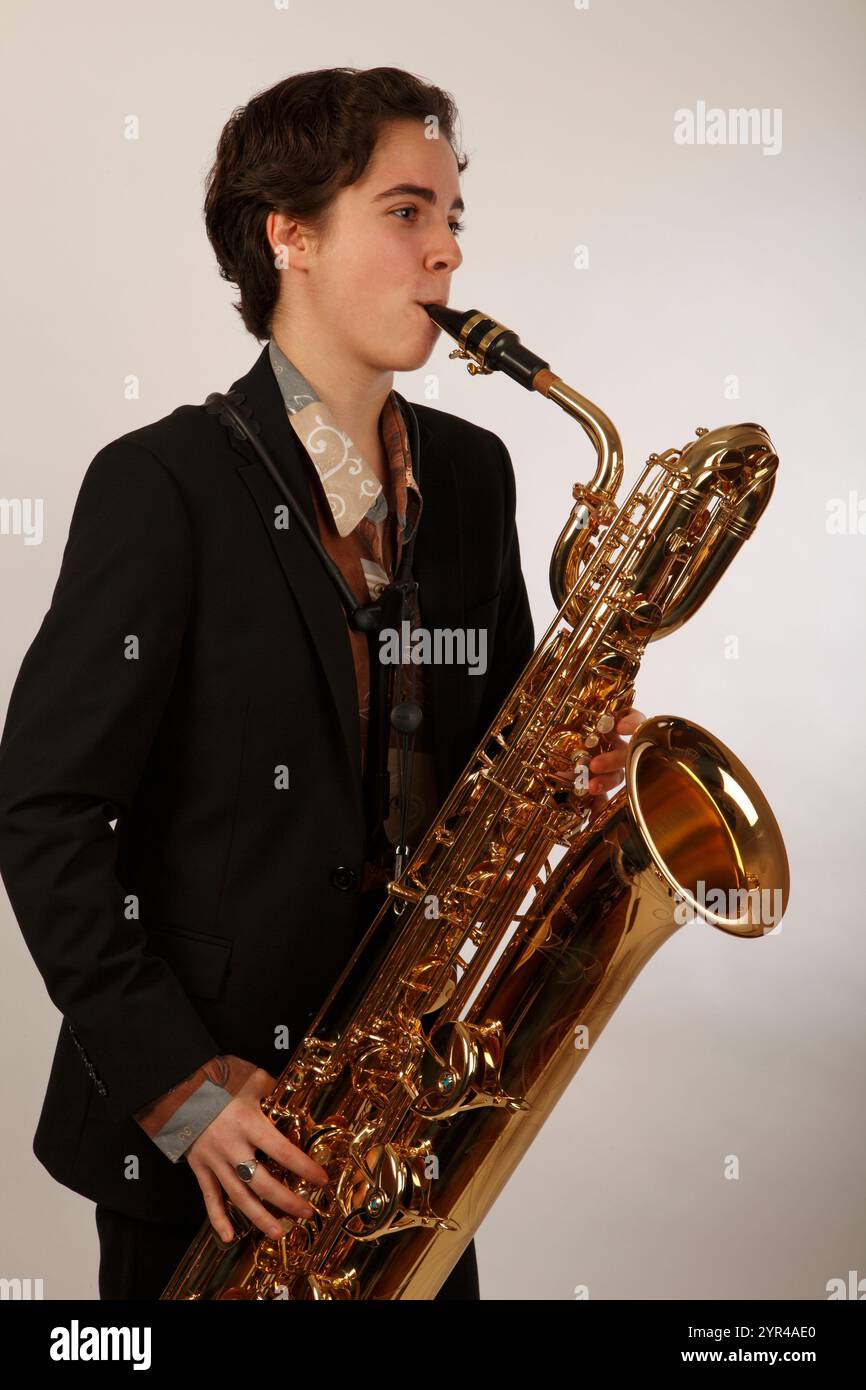 Bass saxophone cut out hi-res stock photography and images - Alamy