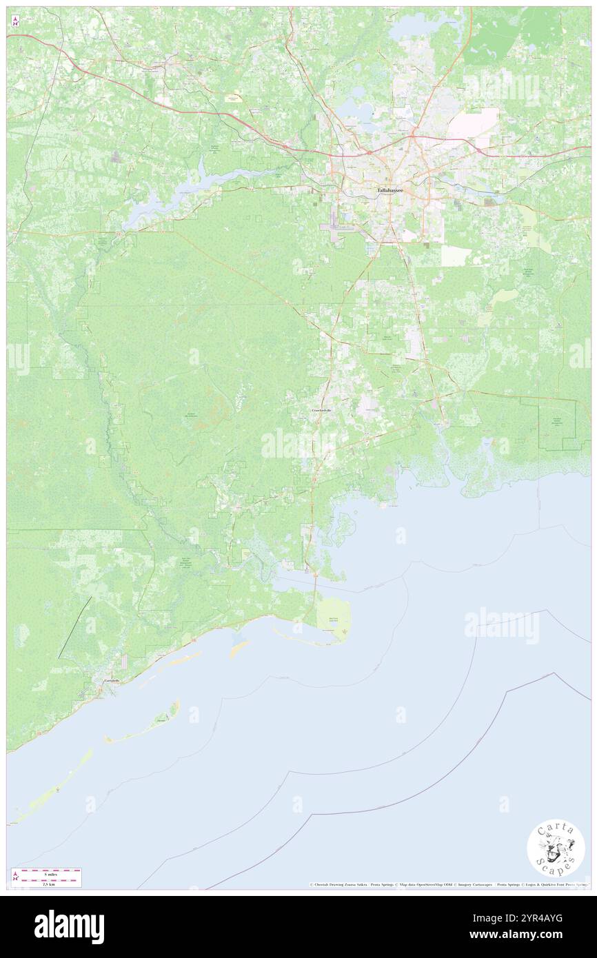 Wakulla county map hi-res stock photography and images - Alamy
