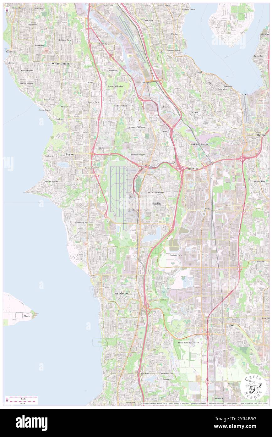 Seatac washington map hi-res stock photography and images - Alamy