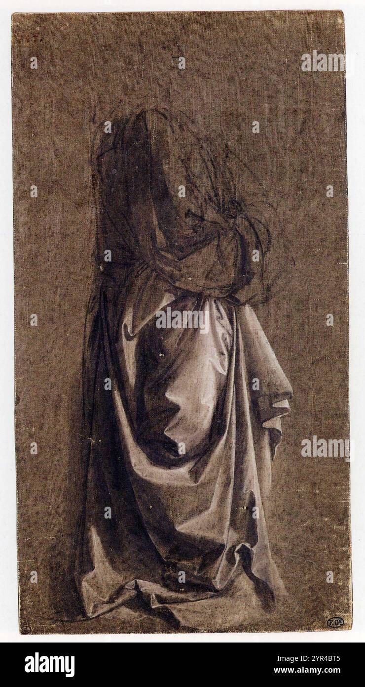 LEONARDO DA VINCI.1452-1519.STANDING FIGURE.WITH DRAPERY Stock Photo ...