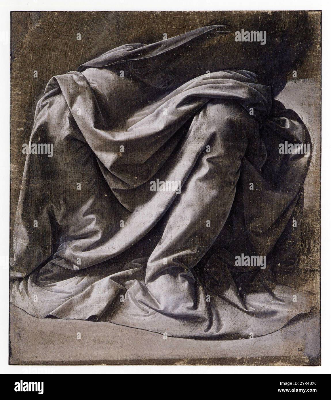 LEONARDO DA VINCI.1452-1519.DRAPERY FOR A SEATED FIGURE Stock Photo - Alamy