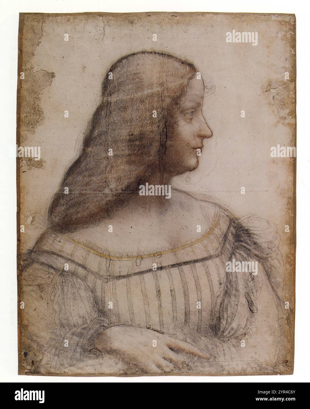 LEONARDO DA VINCI.1452-1519.PORTRAIT OF ISABELLA D'ESTE Stock Photo - Alamy