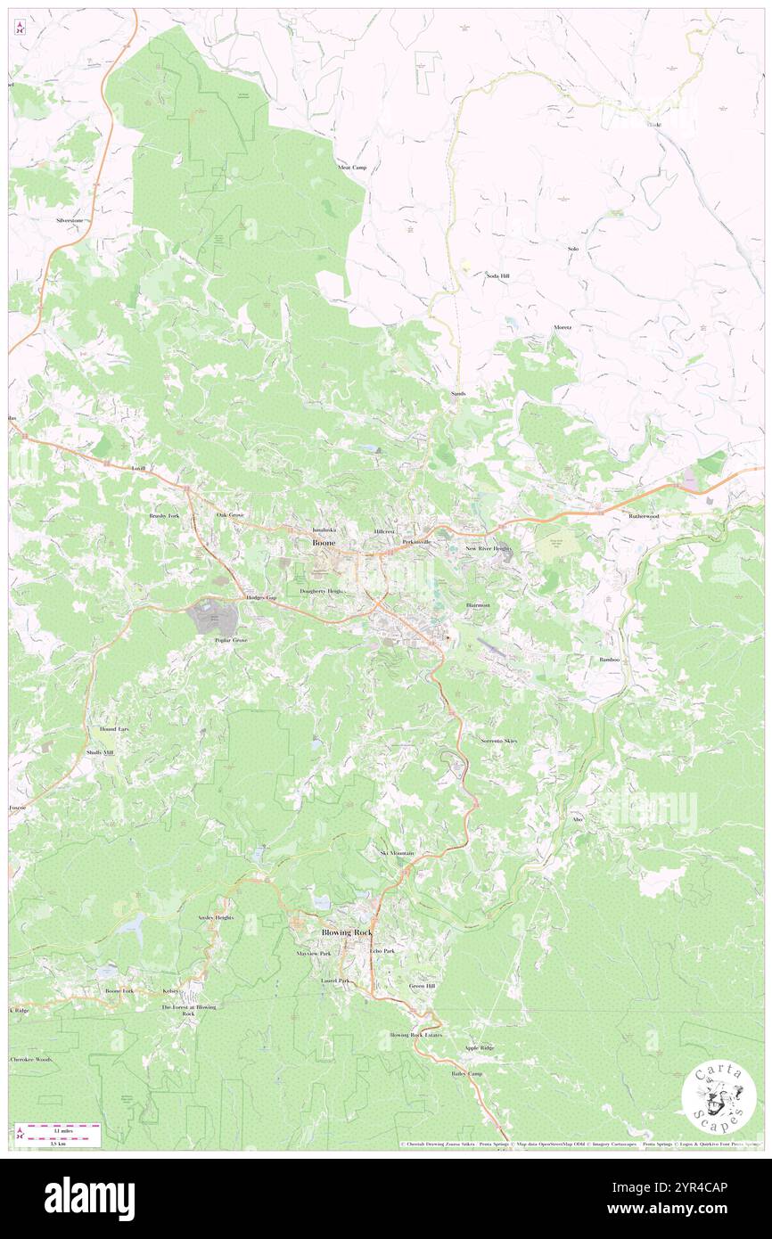 Boone north carolina map Cut Out Stock Images & Pictures - Alamy