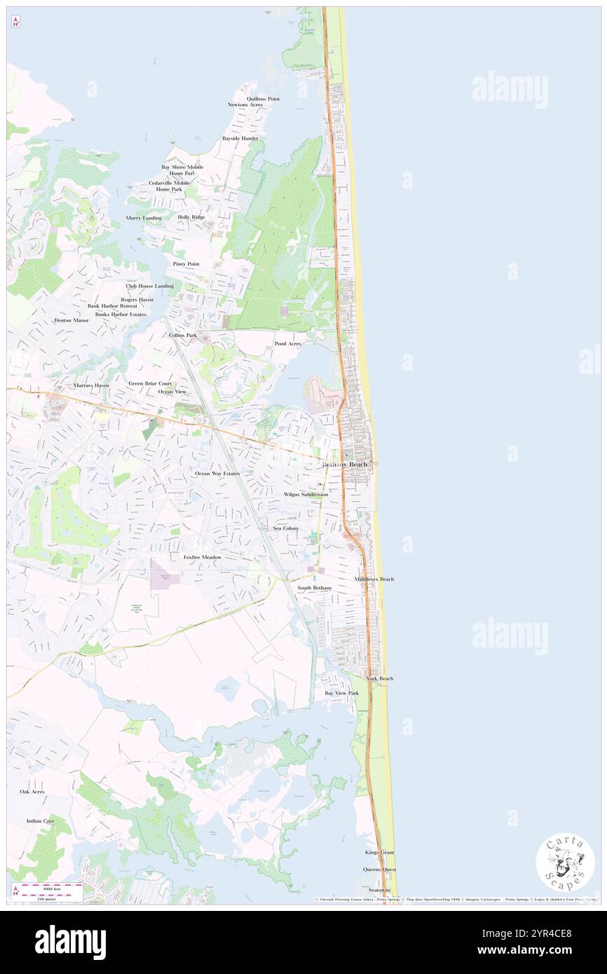 Bethany beach map hi-res stock photography and images - Alamy