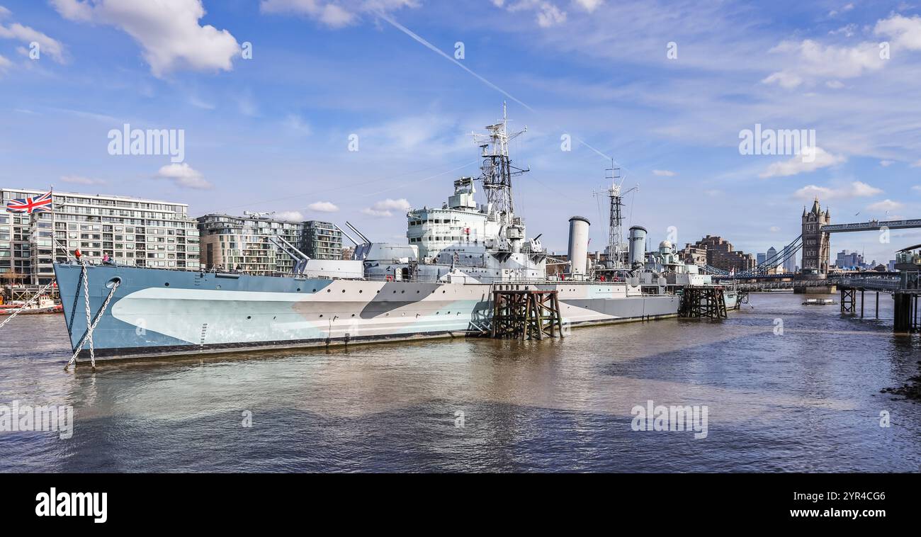 Iconic Warship HMS Belfast, London Stock Photo - Alamy