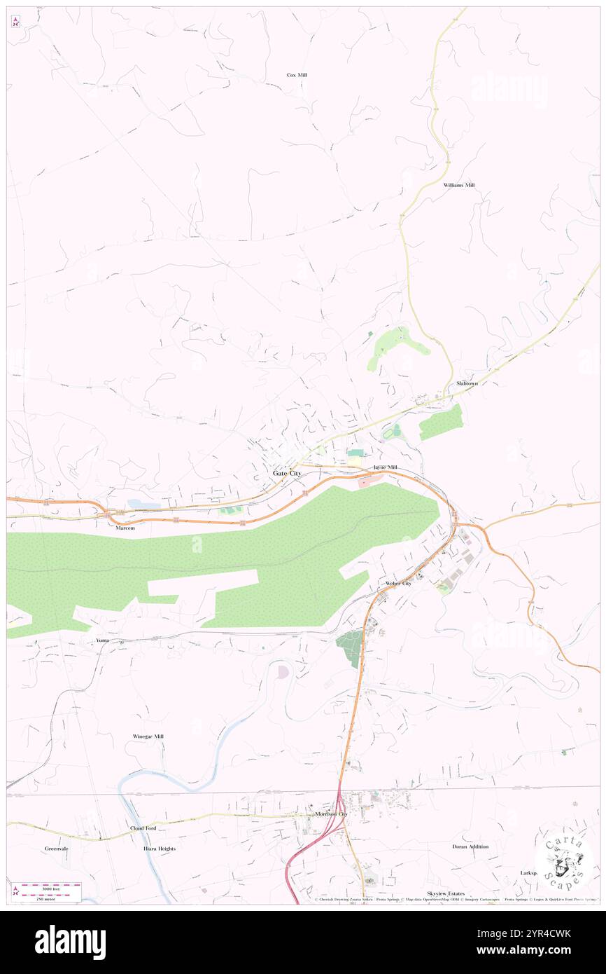 Gate city virginia map Cut Out Stock Images & Pictures - Alamy