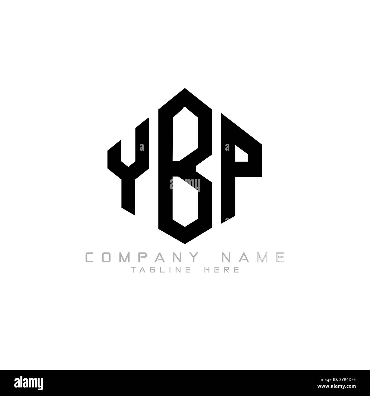 YBP letter logo design with polygon shape. YBP polygon and cube shape ...