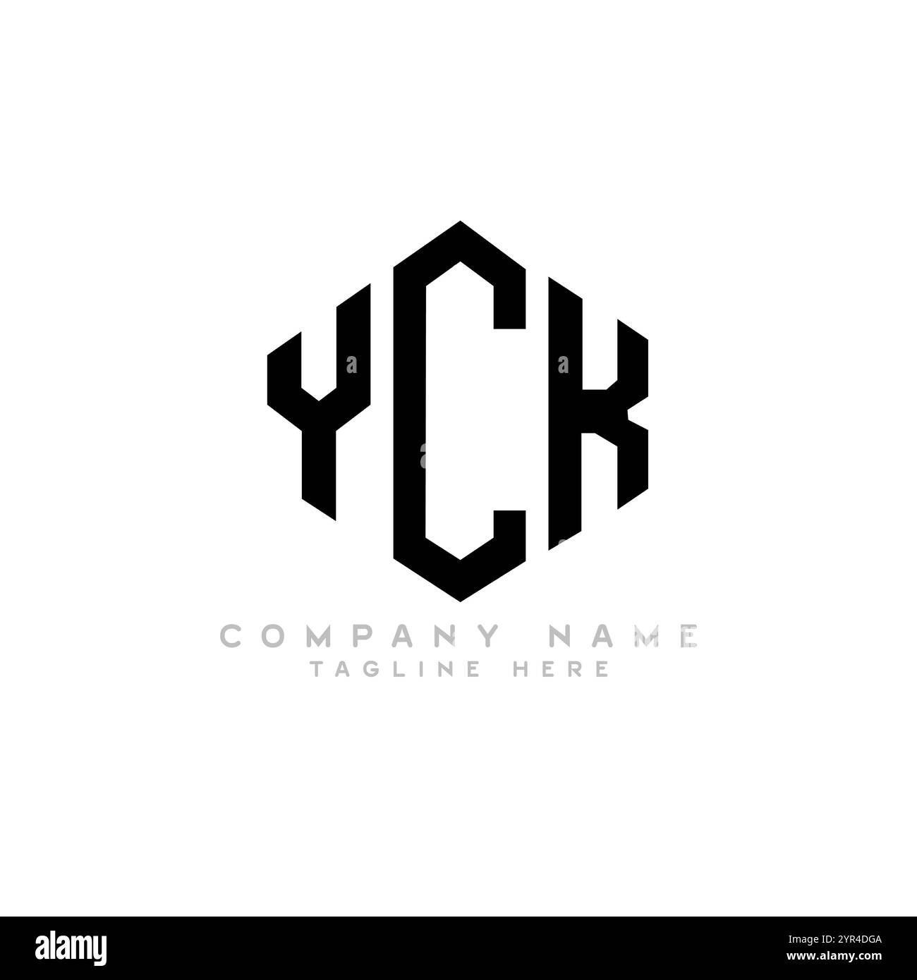 YCK letter logo design with polygon shape. YCK polygon and cube shape ...