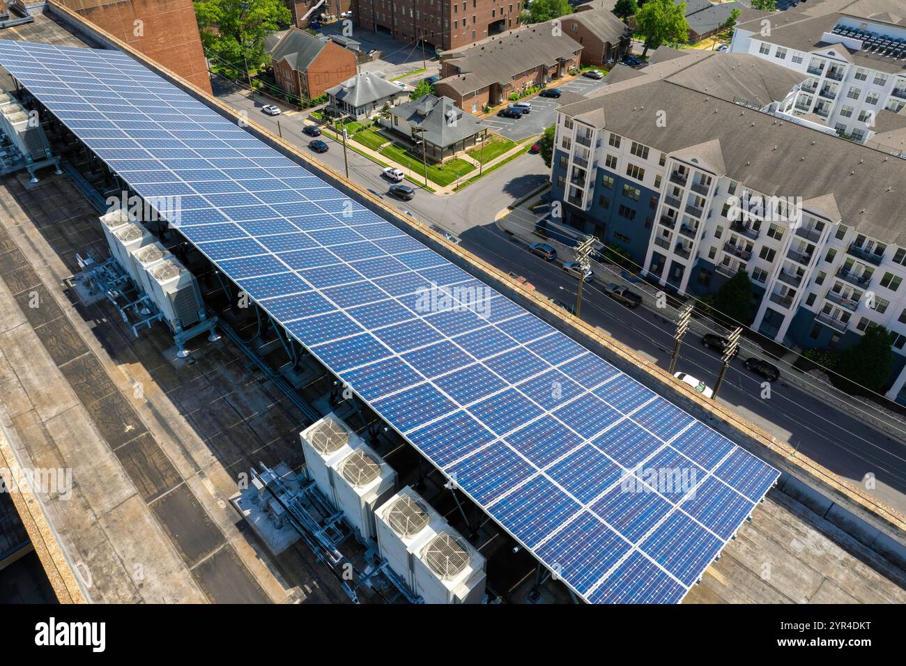 Solar rooftop on apartment condo building in Nashville, Tennessee ...