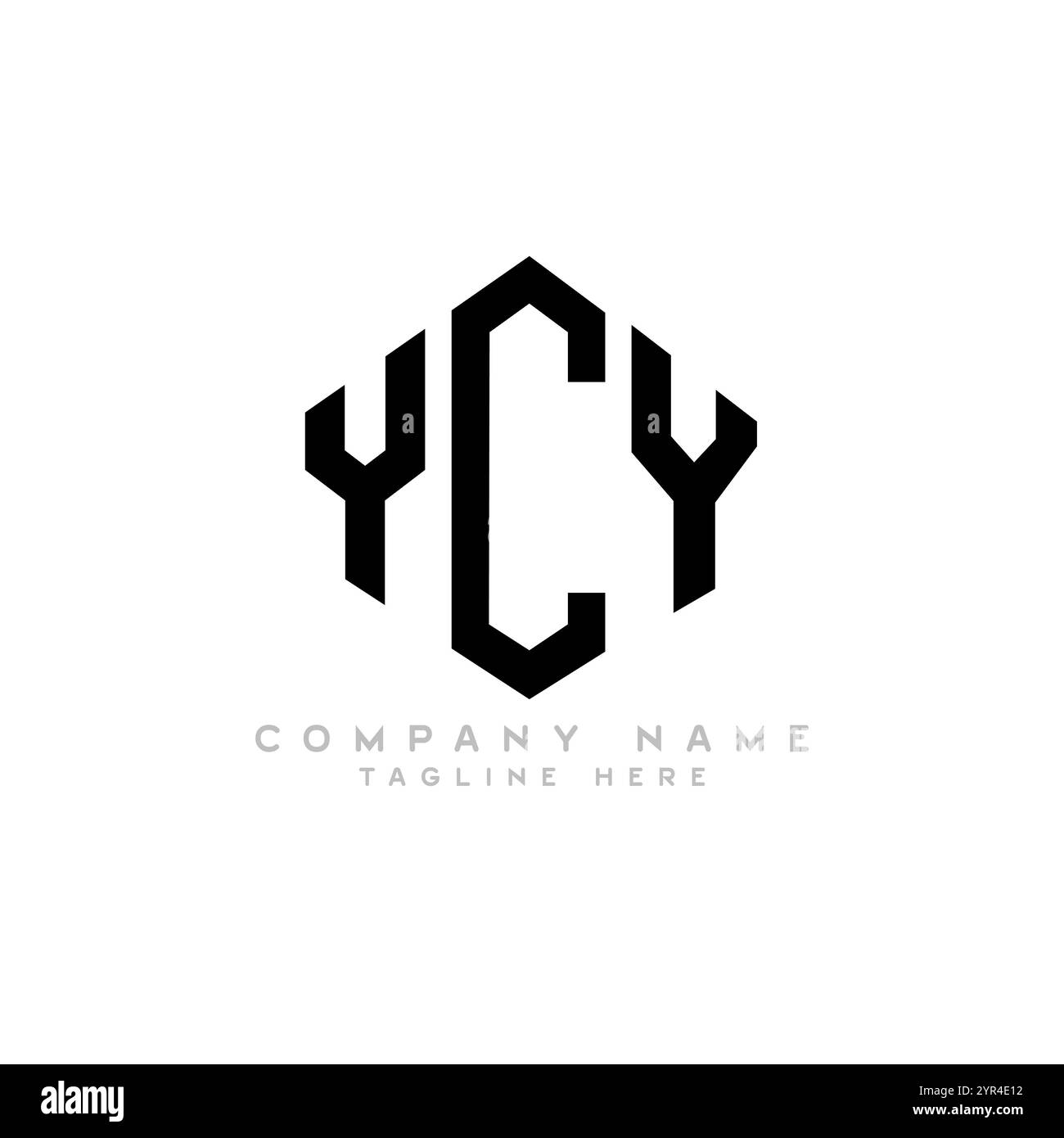 YCY letter logo design with polygon shape. YCY polygon and cube shape ...