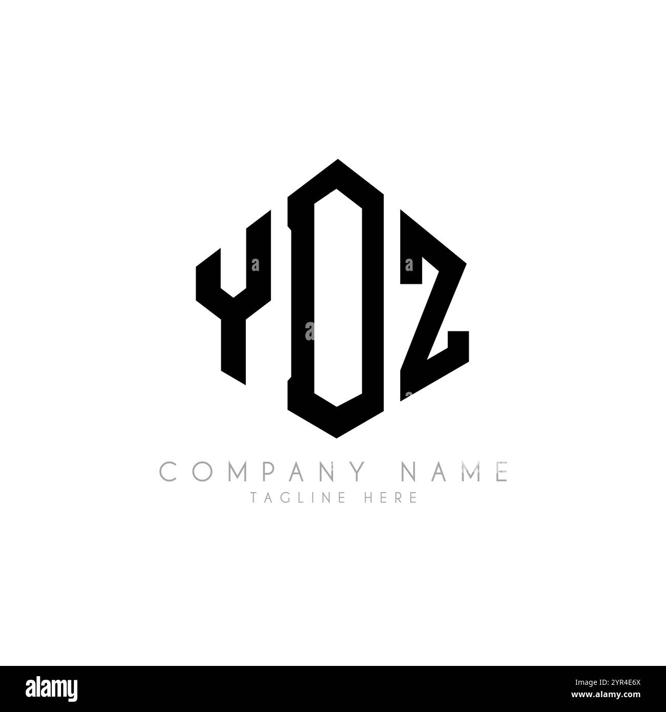 YDZ letter logo design with polygon shape. YDZ polygon and cube shape ...