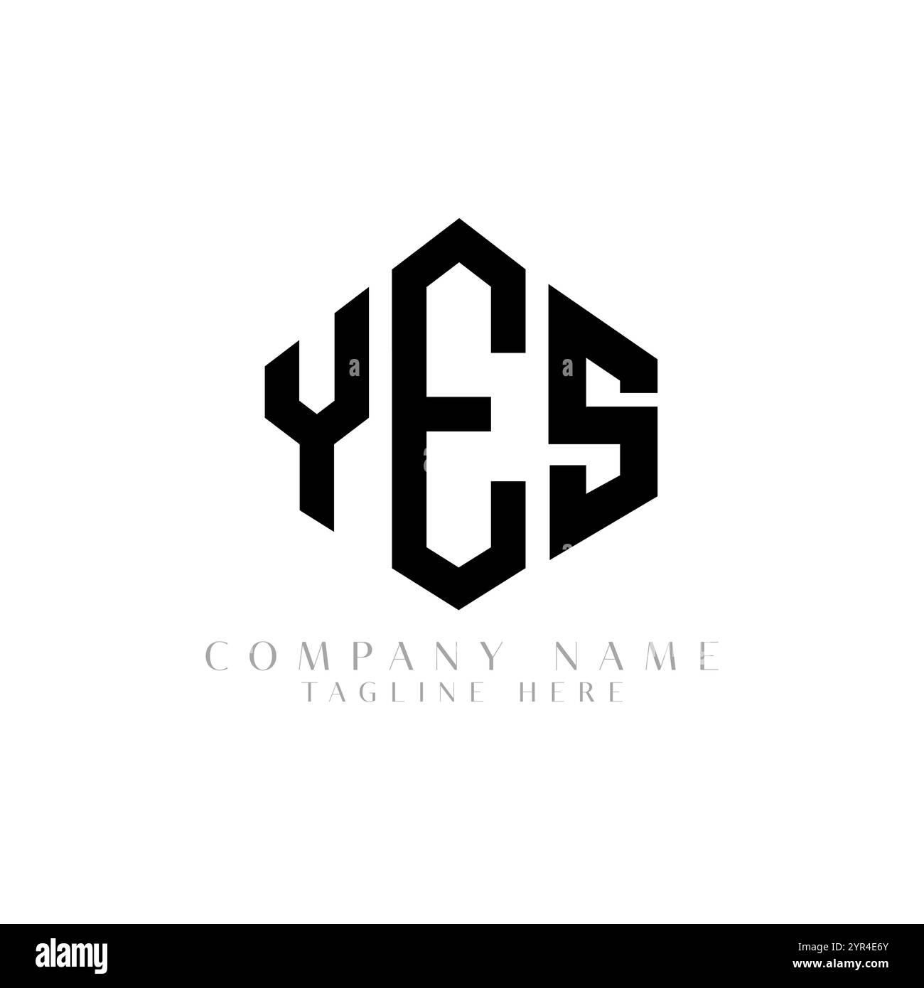 YES letter logo design with polygon shape. YES polygon and cube shape ...