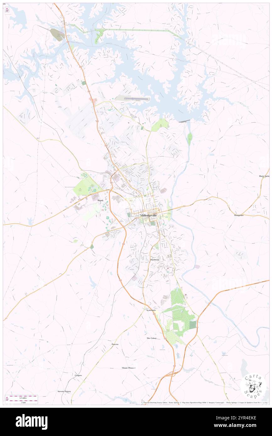 Milledgeville georgia map Cut Out Stock Images & Pictures - Alamy