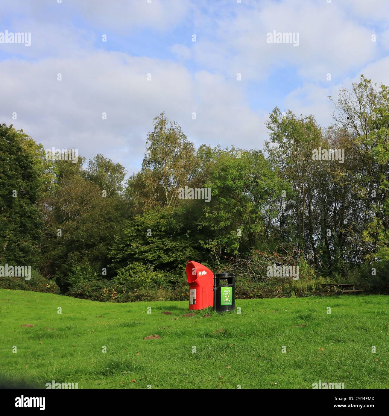 Rownhams, Southampton, Hampshire, England. 4 October 2024. Litter bins ...