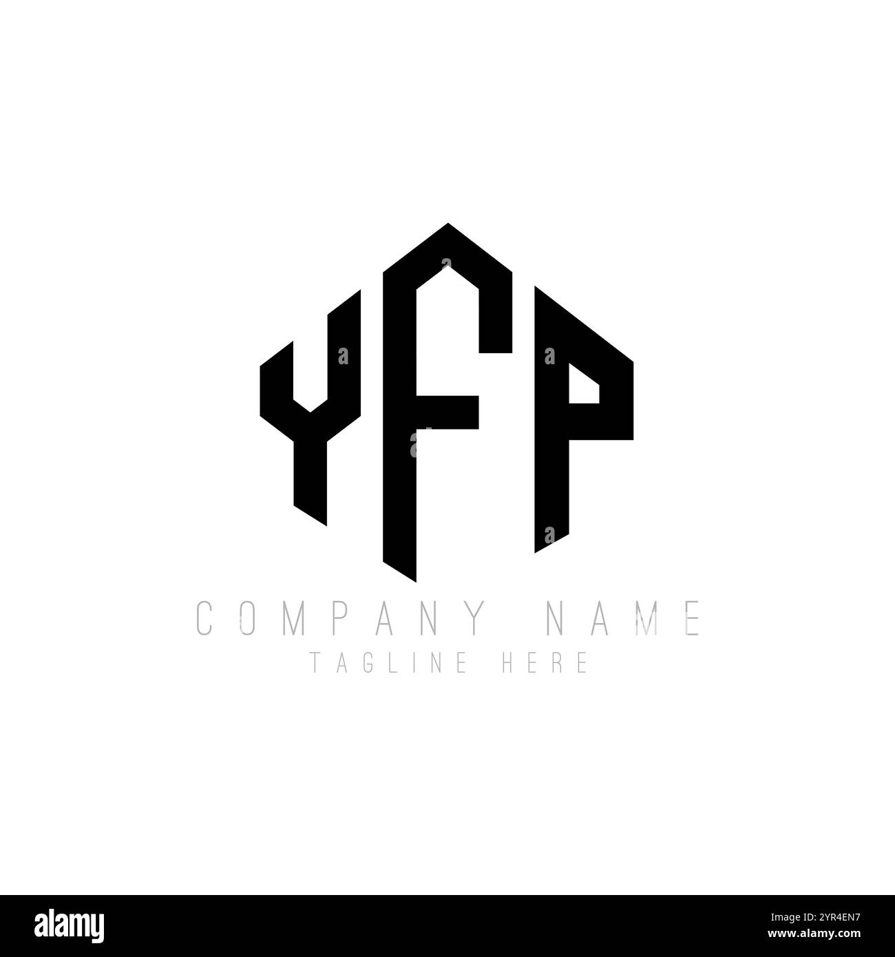 YFP letter logo design with polygon shape. YFP polygon and cube shape ...
