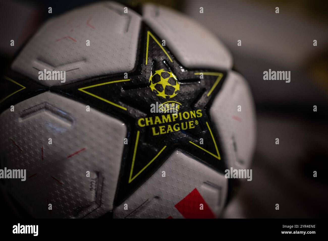 GB. LONDON - 2 December 2024 - Close up details of official UEFA ...