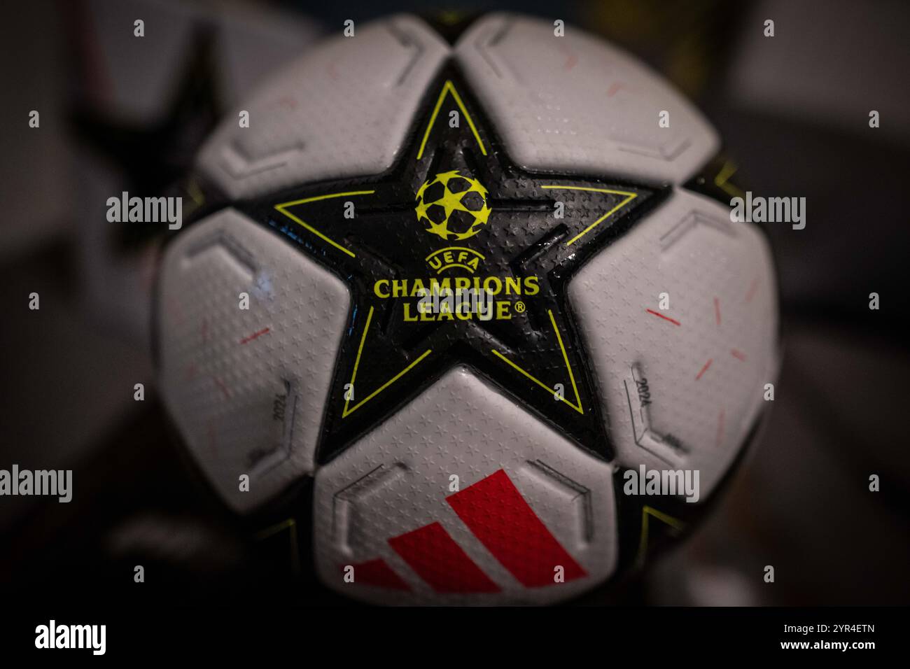 GB. LONDON - 2 December 2024 - Close up details of official UEFA ...