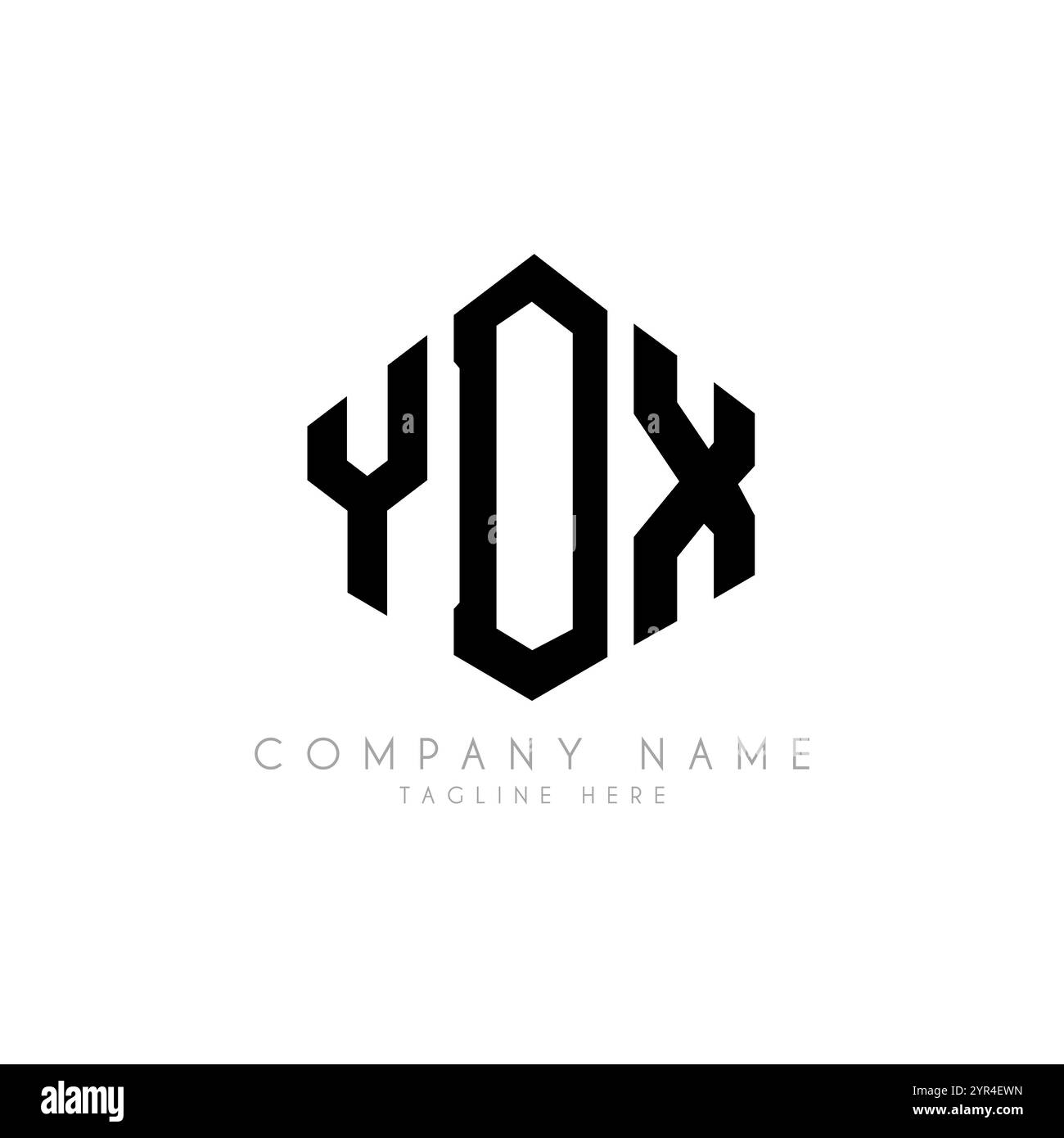 YDX letter logo design with polygon shape. YDX polygon and cube shape ...