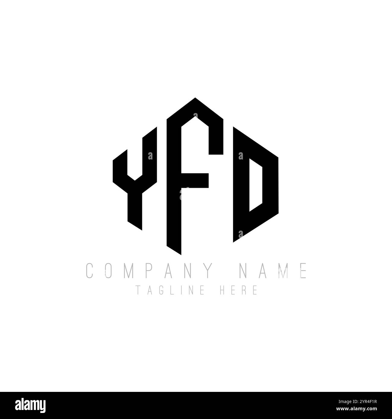 YFO letter logo design with polygon shape. YFO polygon and cube shape ...