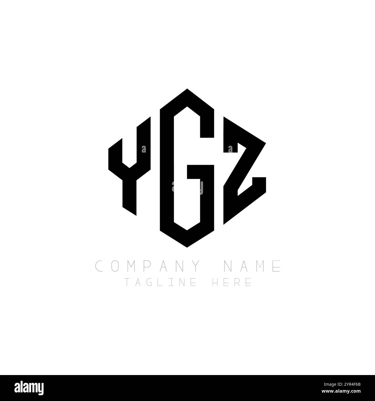 YGZ letter logo design with polygon shape. YGZ polygon and cube shape ...
