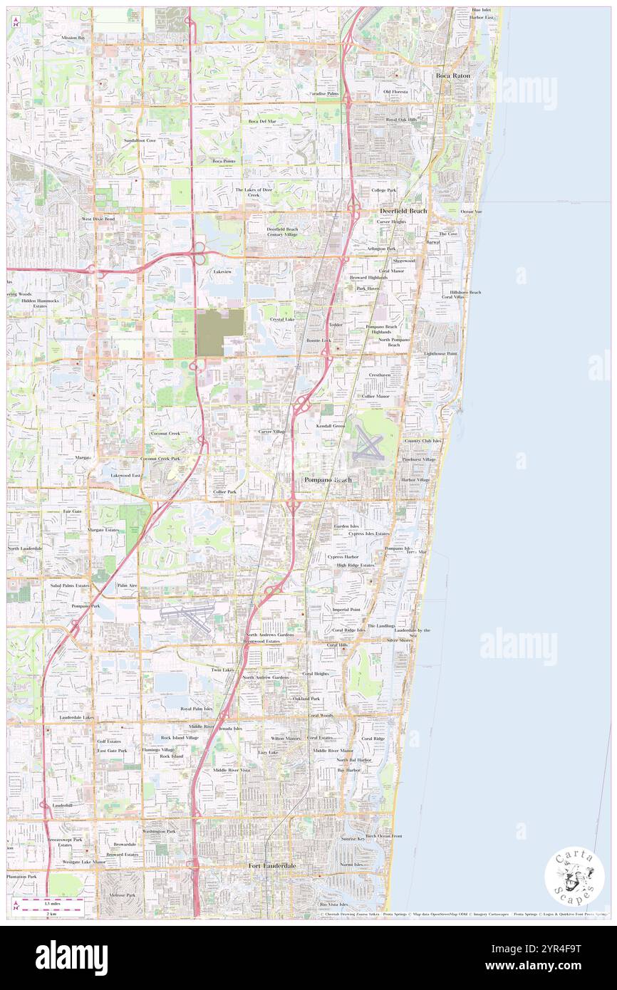 Map of pompano beach hi-res stock photography and images - Alamy