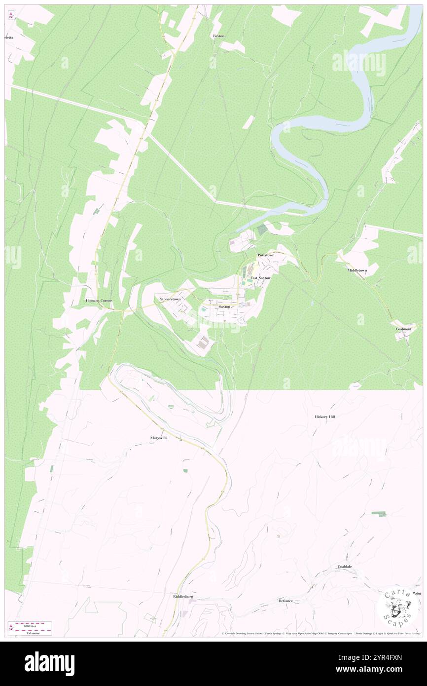 Map of saxton pennsylvania Cut Out Stock Images & Pictures - Alamy