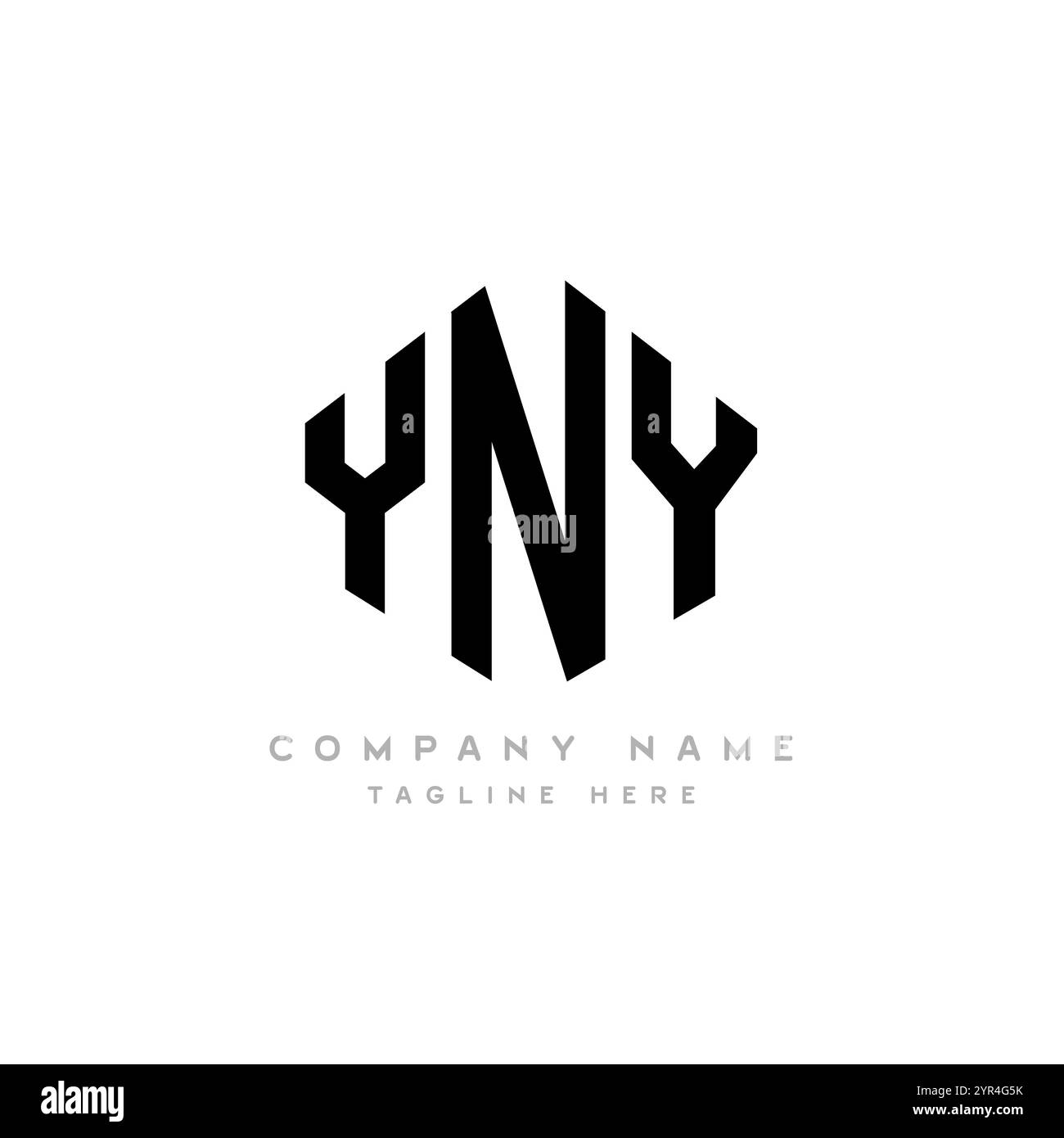 YNY letter logo design with polygon shape. YNY polygon and cube shape ...