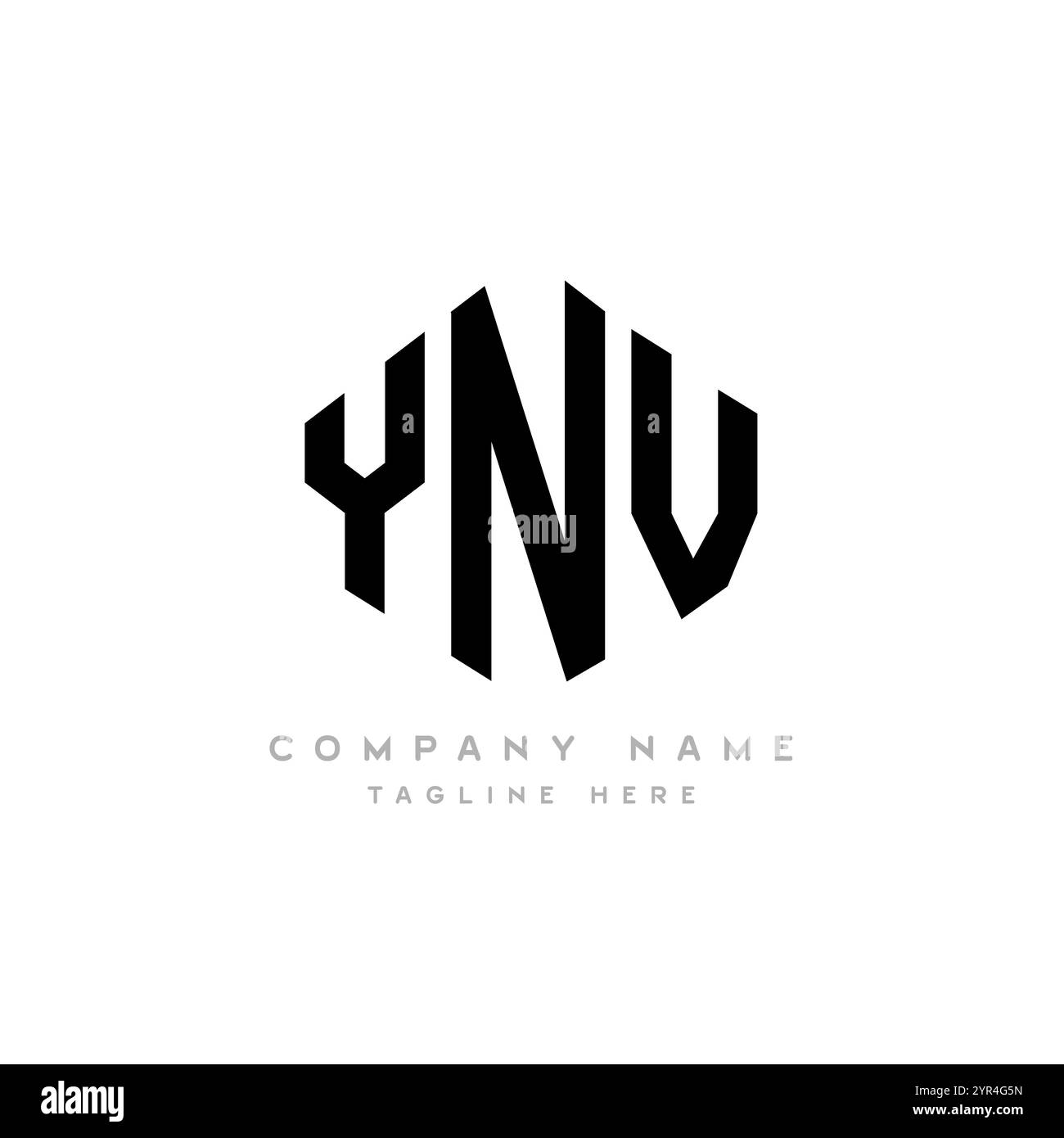 YNV letter logo design with polygon shape. YNV polygon and cube shape ...