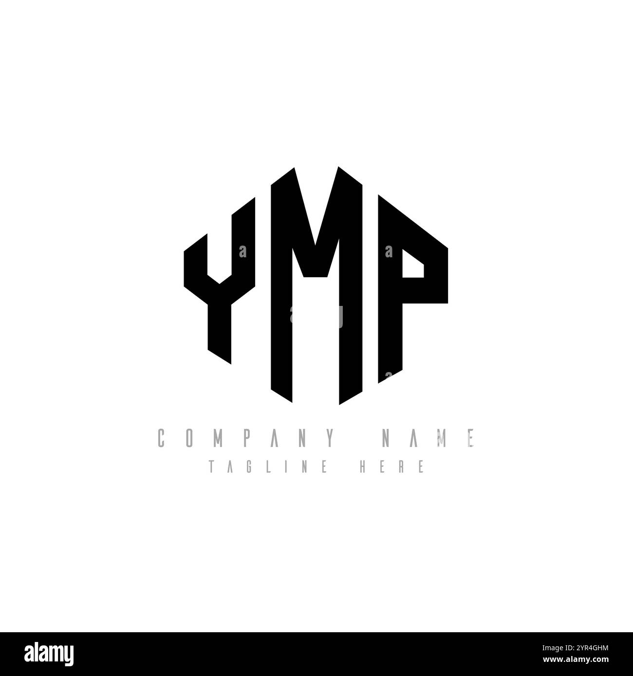 YMP letter logo design with polygon shape. YMP polygon and cube shape ...