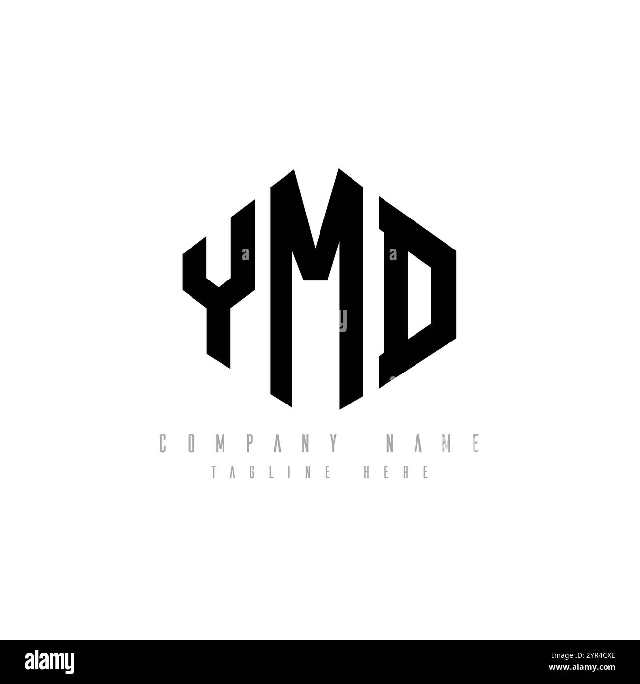 YMD letter logo design with polygon shape. YMD polygon and cube shape ...
