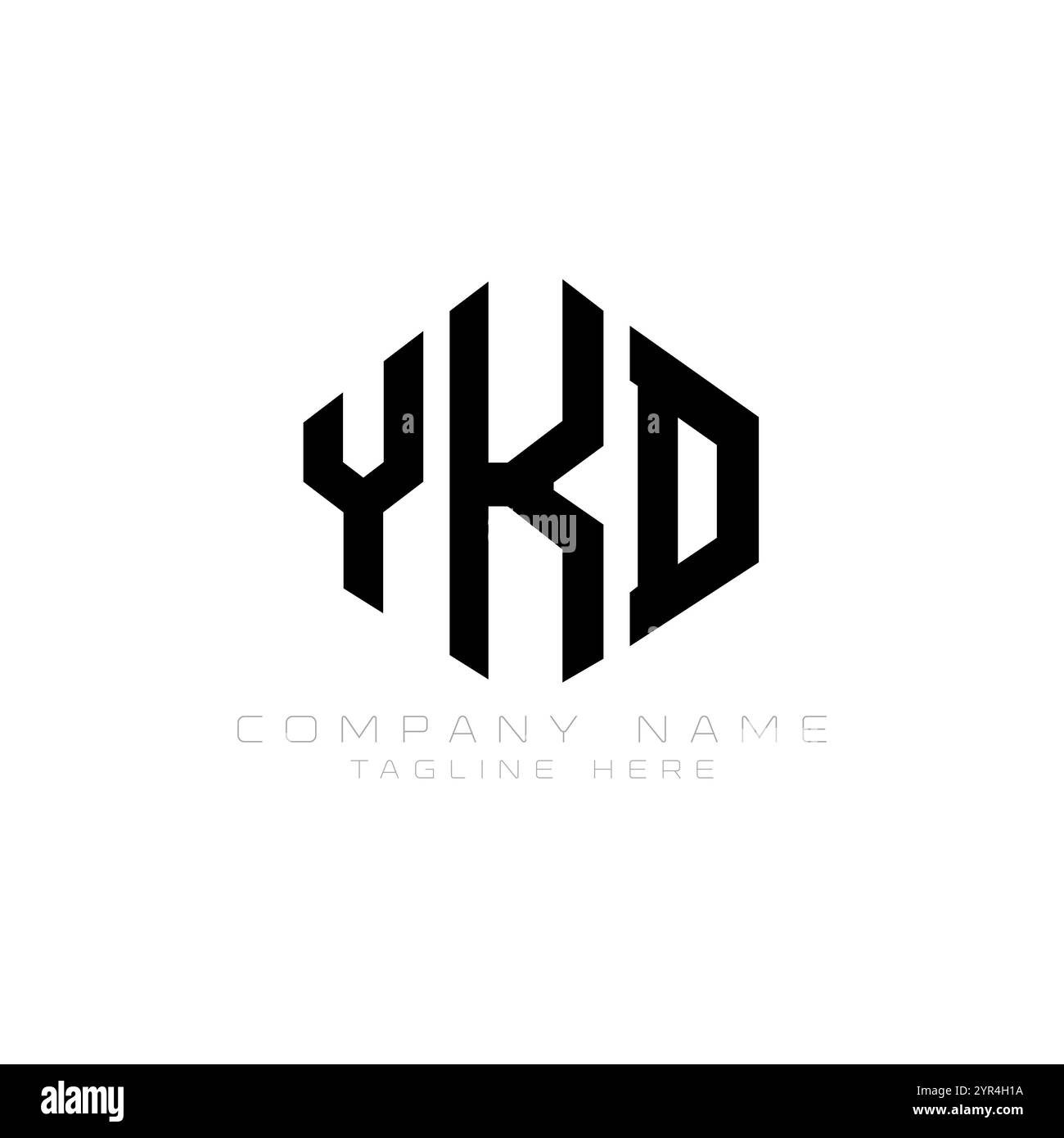 YKD letter logo design with polygon shape. YKD polygon and cube shape ...