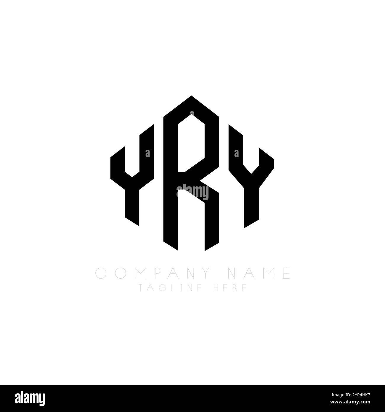 YRY letter logo design with polygon shape. YRY polygon and cube shape ...